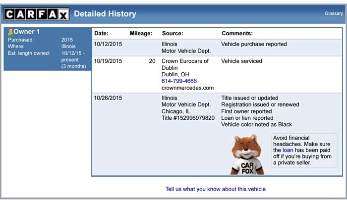 【图】扫盲贴：车架号查CARFAX报告了解车在国外的情况（更新）_奔驰GL级论坛_汽车之家论坛