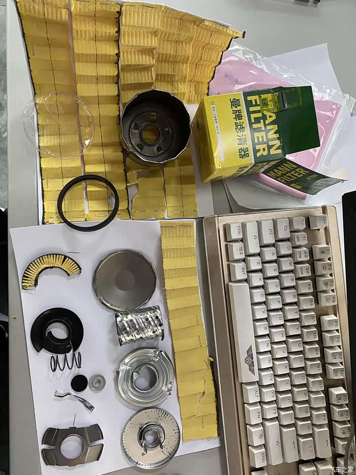 【图】机油滤清器拆解第74期：曼W7056（通用系铁壳）机滤拆解报告！_机油论坛_汽车之家论坛