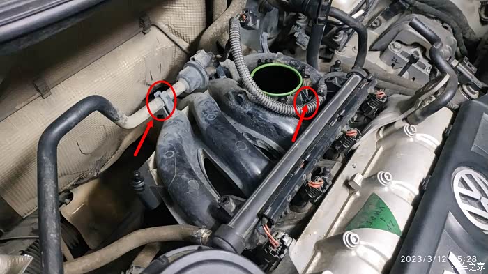 【图】2011款朗逸1.6at 拆进气岐管检查预热管、密封圈、积碳和有无漏气_朗逸论坛_汽车之家论坛