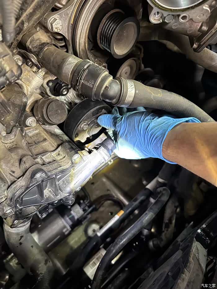 【图】宝马B48发动机冷却水泵漏水最经济修理法_宝马3系论坛_汽车之家论坛