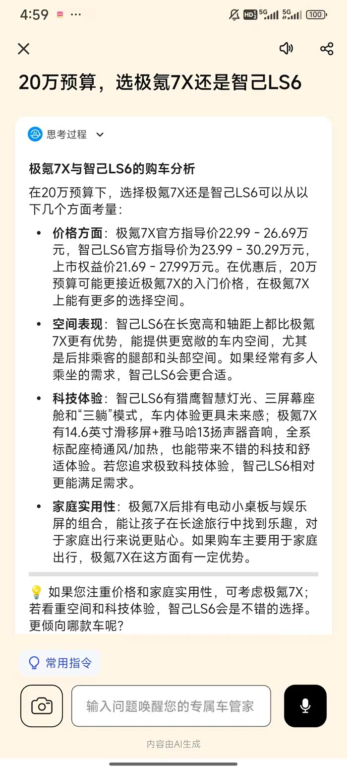 【图】20万预算，选极氪7X还是智己LS6？_极氪7X论坛_汽车之家论坛