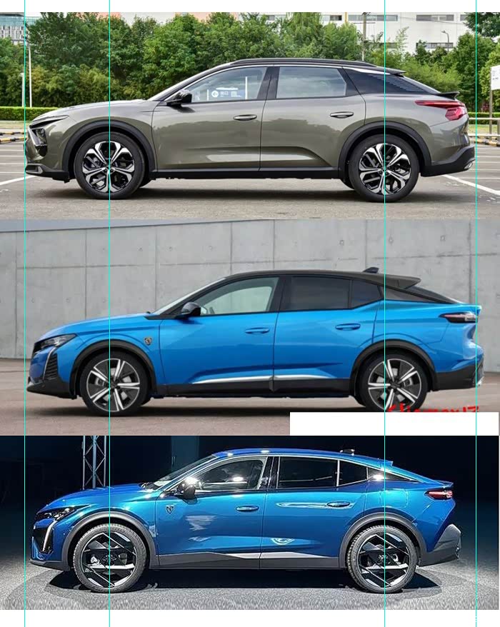 【图】也发个贴，比较一下新发布的408X与C5X外型尺寸的直观差异_凡尔赛C5 X论坛_汽车之家论坛