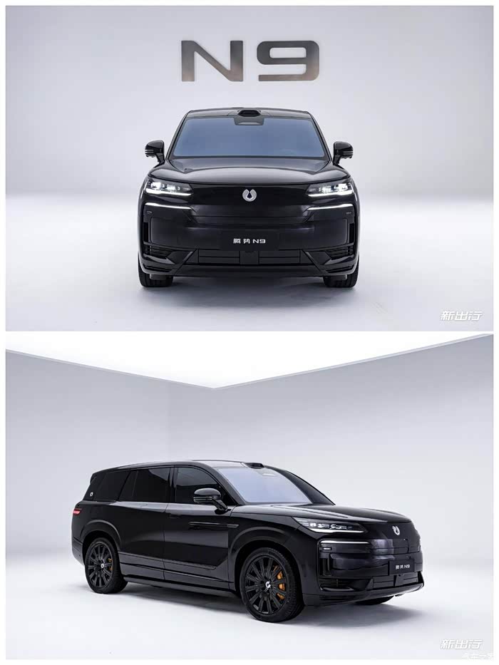 【图】腾势N9实拍图|||新出行拍的 就黑色来看，还是挺帅的 前后_腾势N9论坛_汽车之家论坛