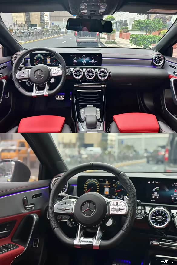 【图】22年奔驰 AMG A35L 选配哑灰车漆 U88旋钮 19_奔驰A级论坛_汽车之家论坛