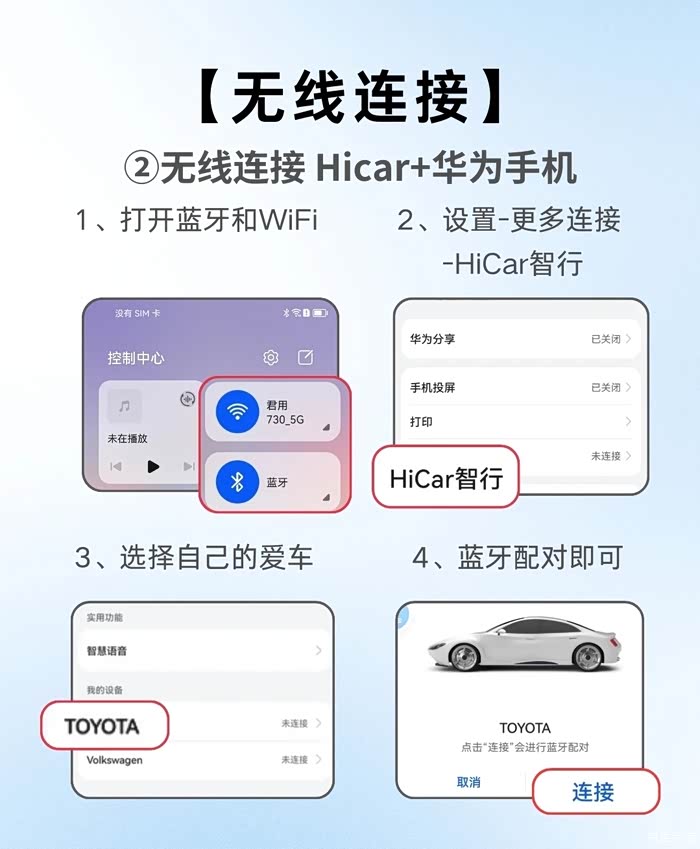 【图】怎么连接HUAWEI HiCAR，有详细的步骤吗？_蓝电E5 PLUS论坛_汽车之家论坛