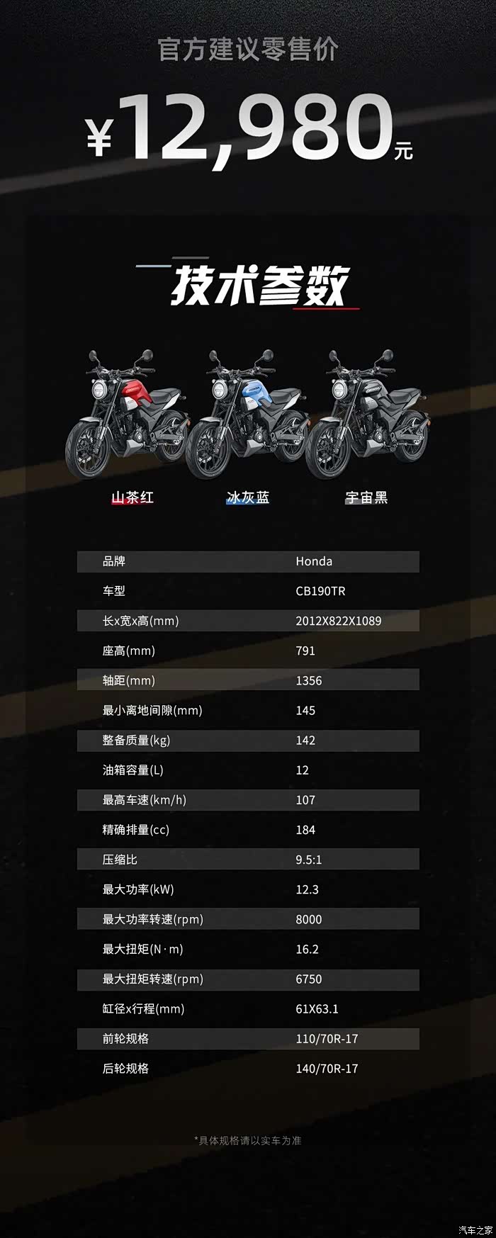 【图】12,980元！新大洲本田CB190TR上市，降价4K还配双通道ABS滑动离合_摩托车论坛_汽车之家论坛