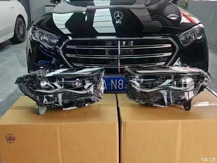 【图】24款奔驰E300L拆掉反光碗贴片大灯，升级流星雨璀璨星河数字大灯_奔驰E级论坛_汽车之家论坛